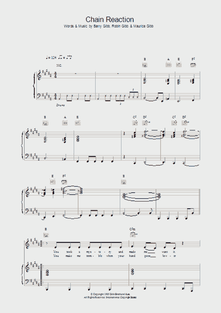 Chain Reaction Piano Sheet Music | OnlinePianist