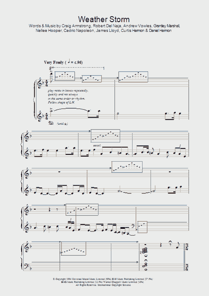 Weather Storm Piano Sheet Music Onlinepianist