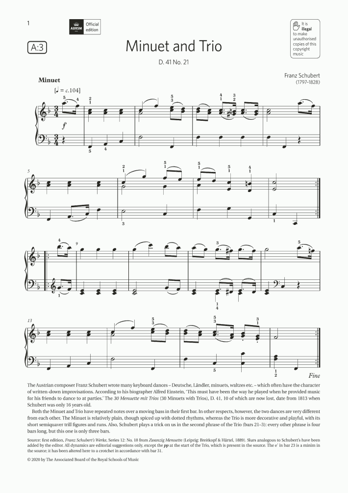 Minuet And Trio Piano Sheet Music OnlinePianist