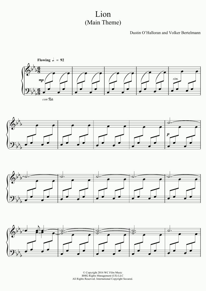 Main Theme Piano Sheet Music | OnlinePianist